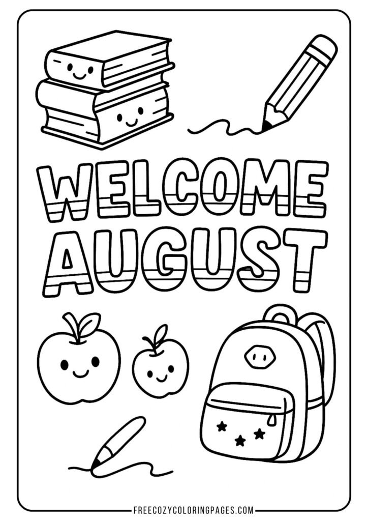 August Coloring Pages (8 Free Printable PDFs) - freecozycoloringpages.com