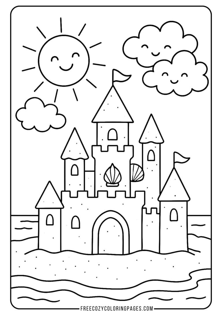 Sandcastle Coloring Pages (10 Free Printable PDFs ...