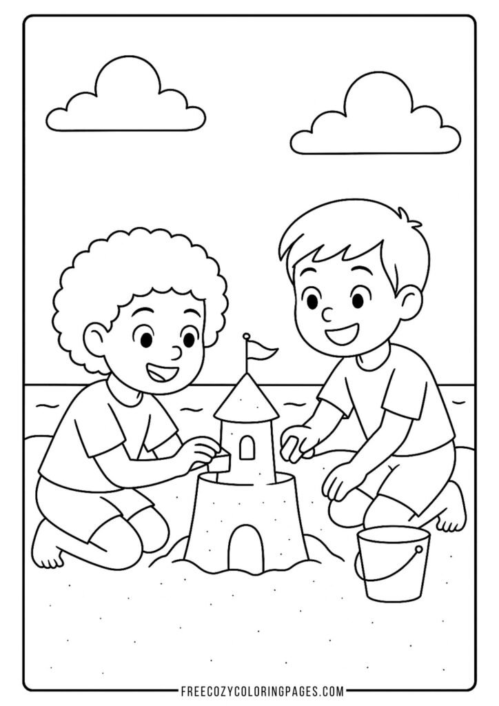 Sandcastle Coloring Pages (10 Free Printable PDFs ...