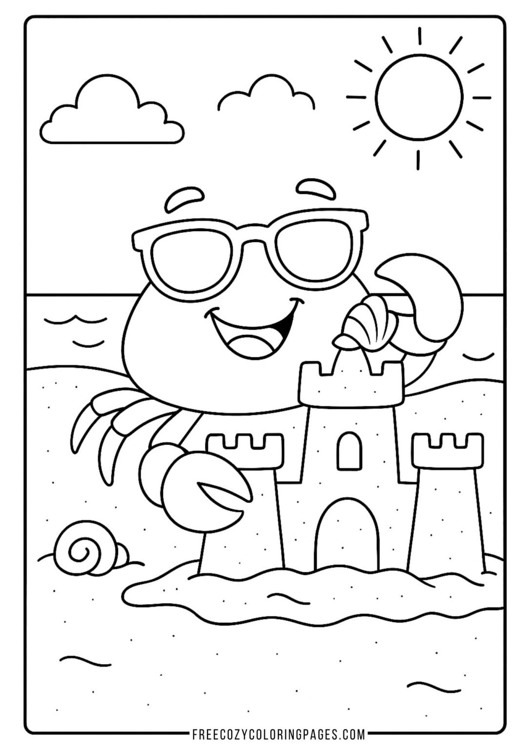 Sandcastle Coloring Pages (10 Free Printable PDFs ...