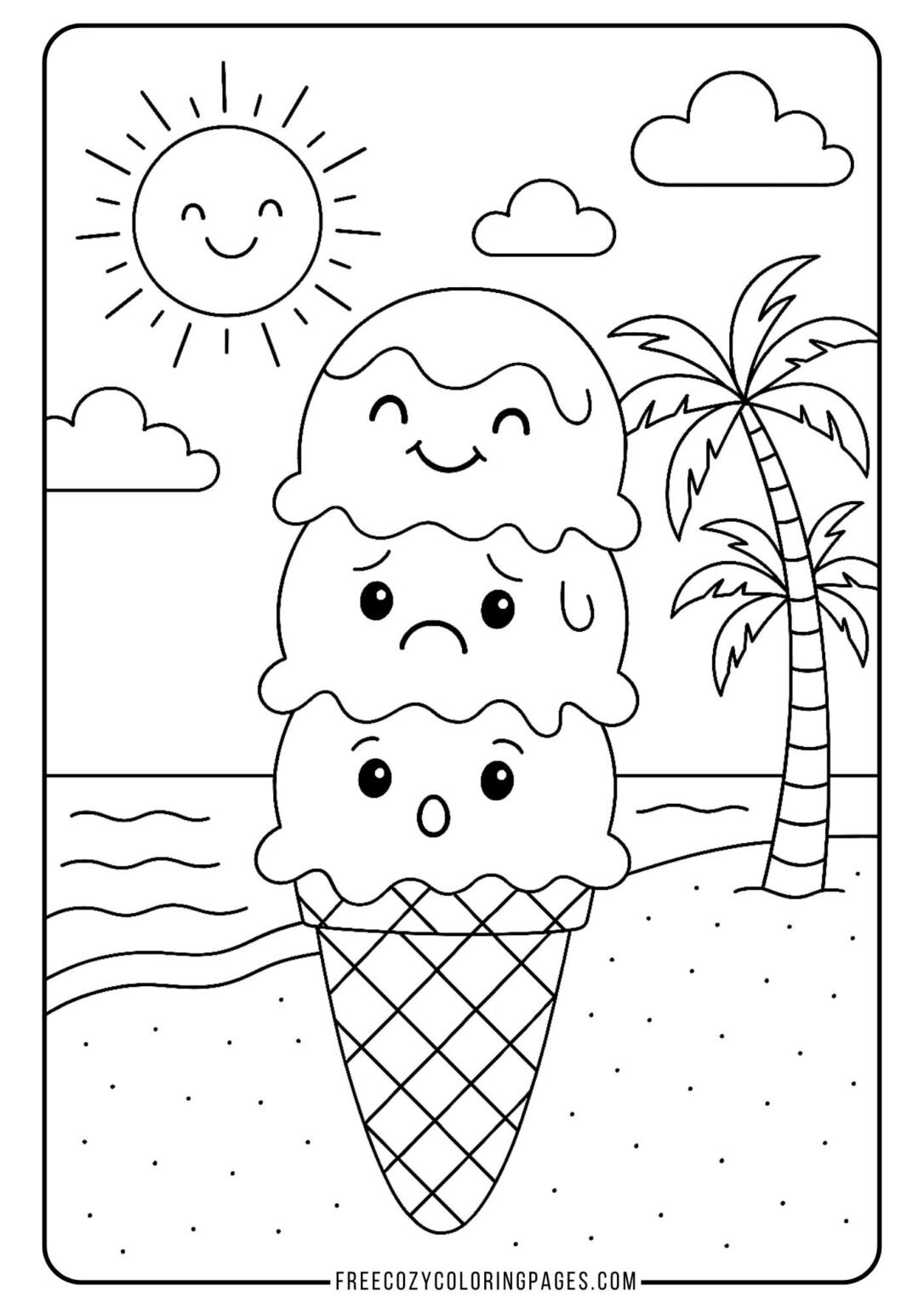 Summer Coloring Pages (20 Free Printable PDFs) - freecozycoloringpages.com