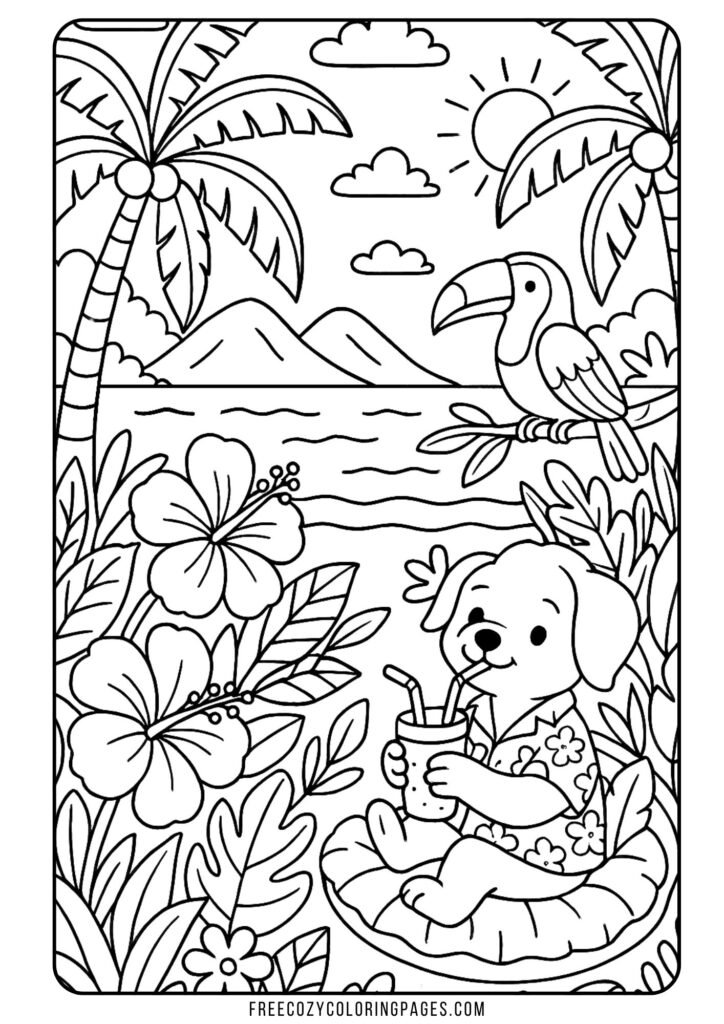 Summer Coloring Pages (20 Free Printable PDFs) - freecozycoloringpages.com